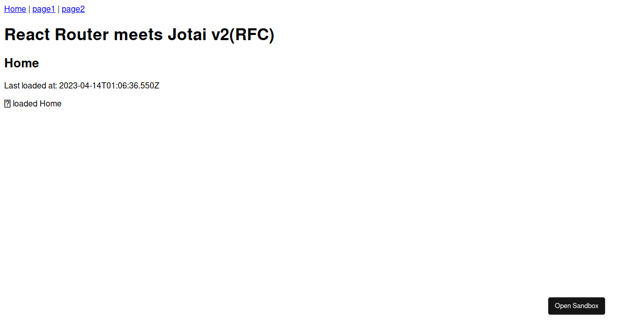 React Router meets Jotai v2 RFC - Codesandbox