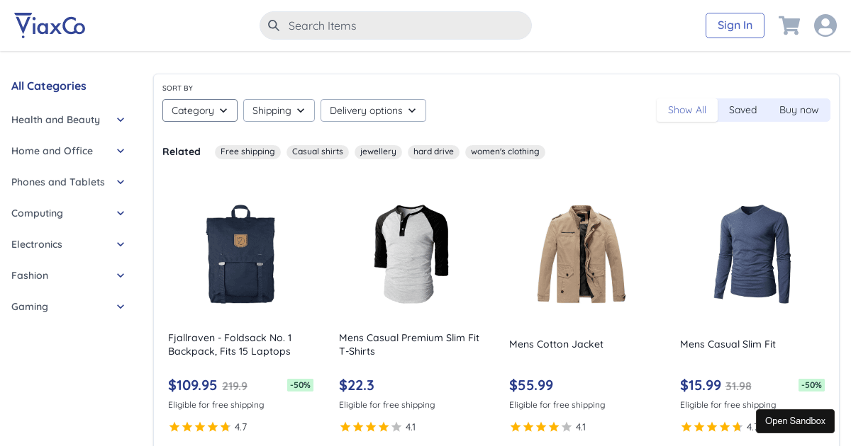 ecommerce-demo - Codesandbox