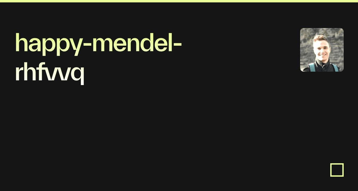 happy-mendel-rhfvvq - Codesandbox