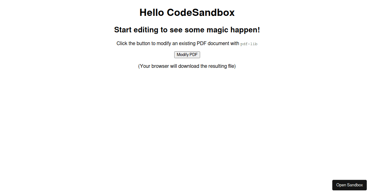 pdf-lib-example - Codesandbox