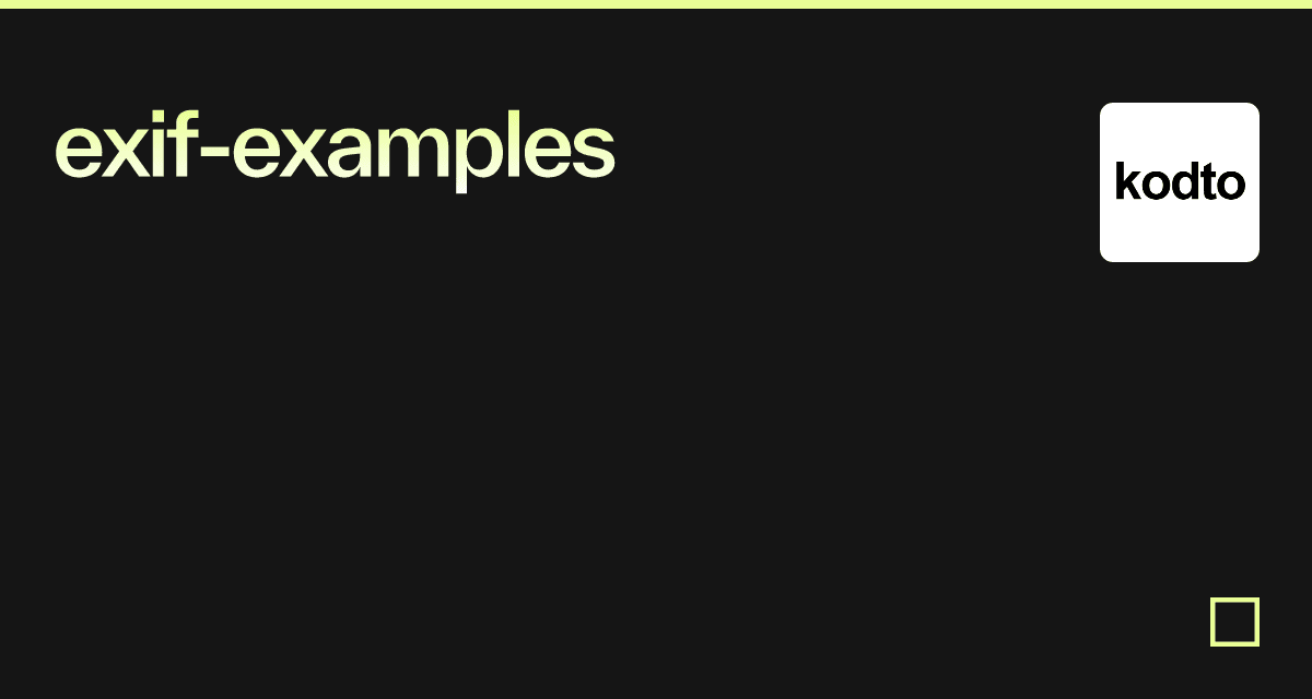 exif-examples - Codesandbox