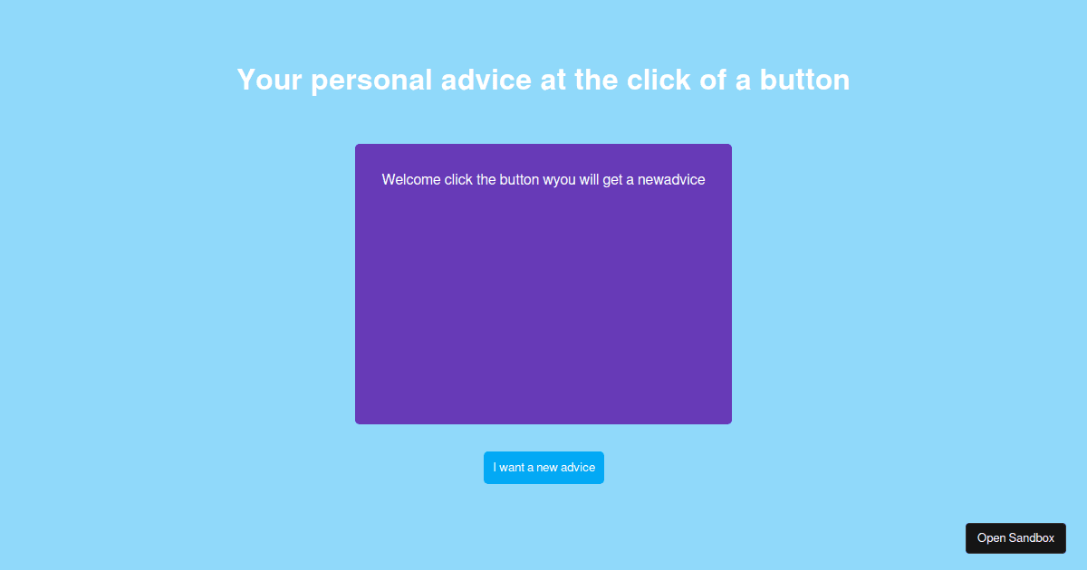 code-advice-generator - Codesandbox