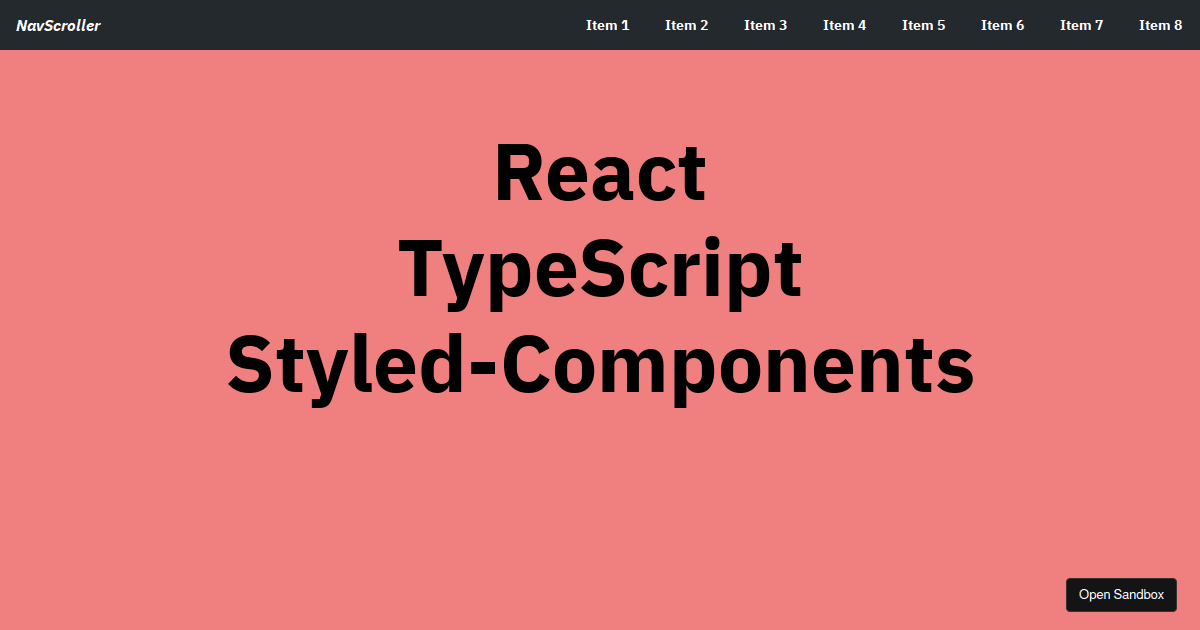 react-navbar-scroller (forked) - Codesandbox