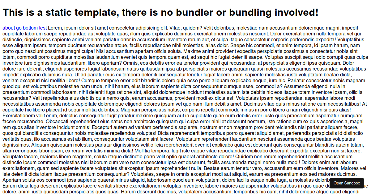 html link tag - Codesandbox