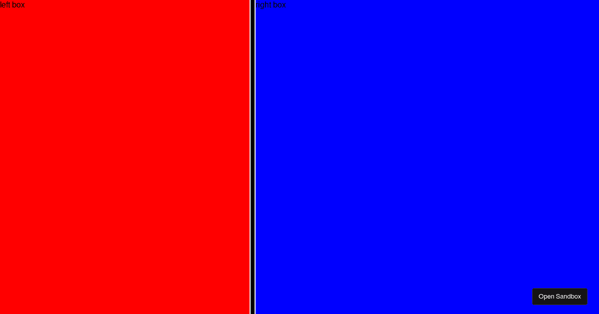 resizable box - Codesandbox