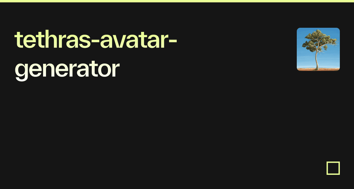 tethras-avatar-generator - Codesandbox