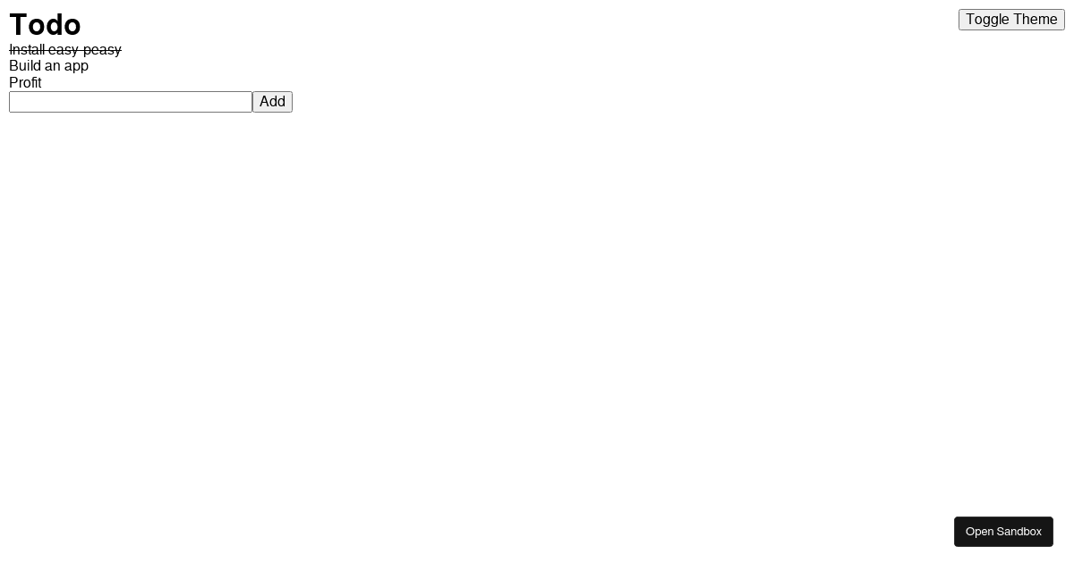 easy-peasy - Codesandbox