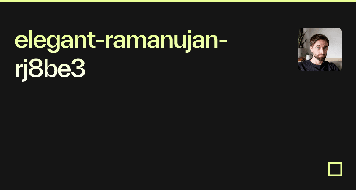 elegant-ramanujan-rj8be3 - Codesandbox