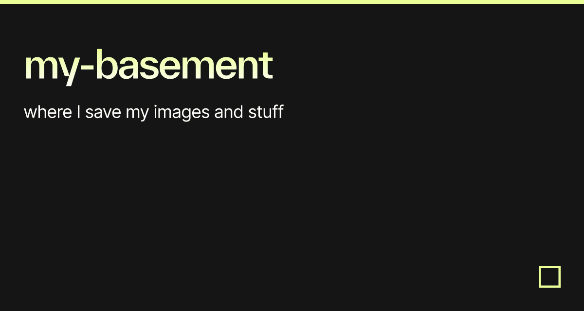 my-basement - Codesandbox