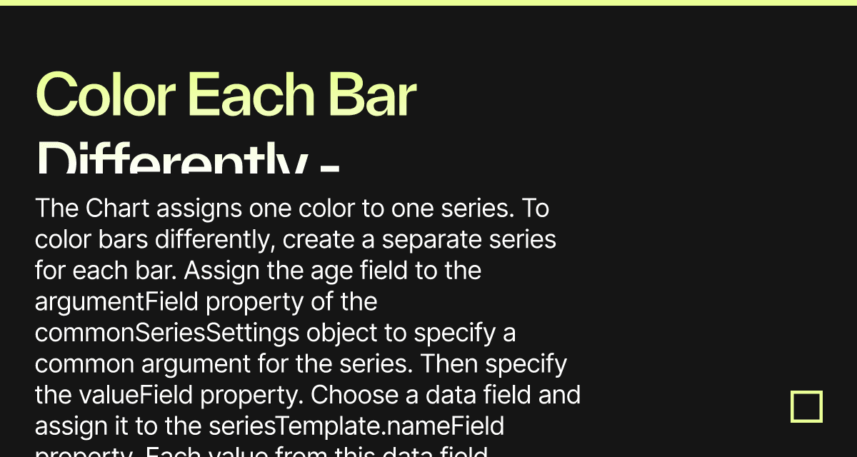 Color Each Bar Differently - DevExtreme Charts - Codesandbox