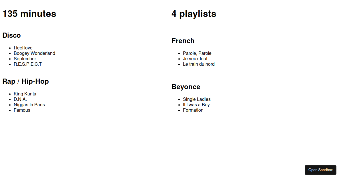 Better Playlist - Codesandbox