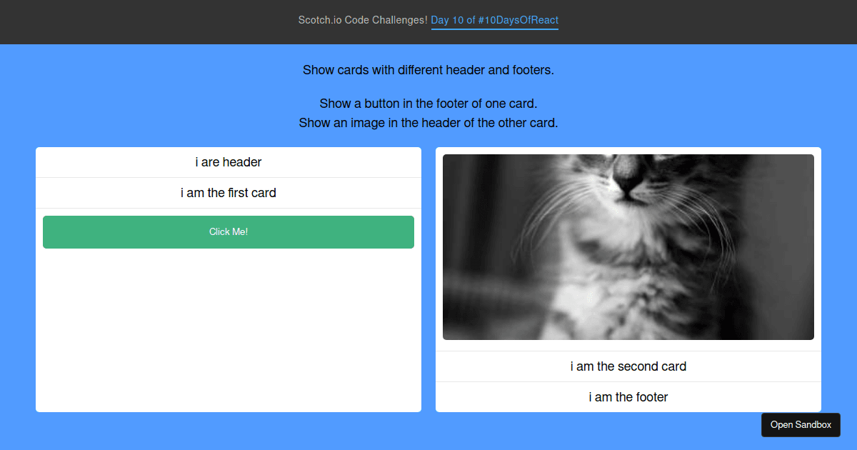 Challenge #10: Render Props (FINAL) - Codesandbox