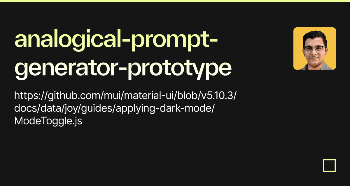 analogical-prompt-generator-prototype - Codesandbox