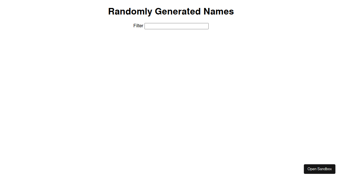 Filtering In React With Debounced Input Codesandbox