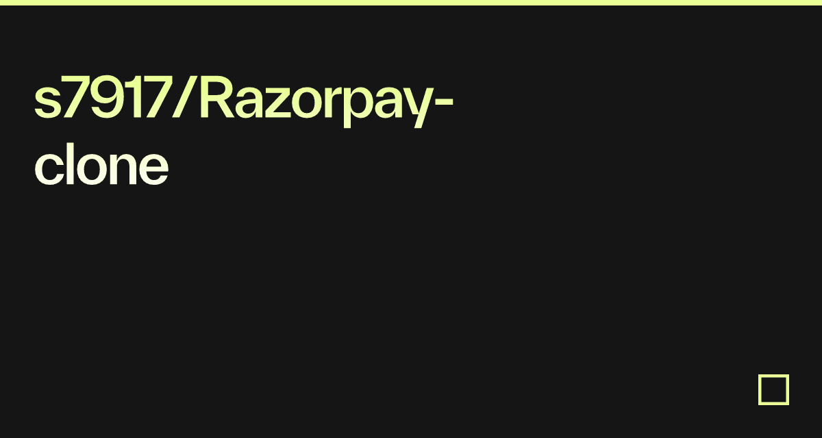 s7917/Razorpay-clone - Codesandbox