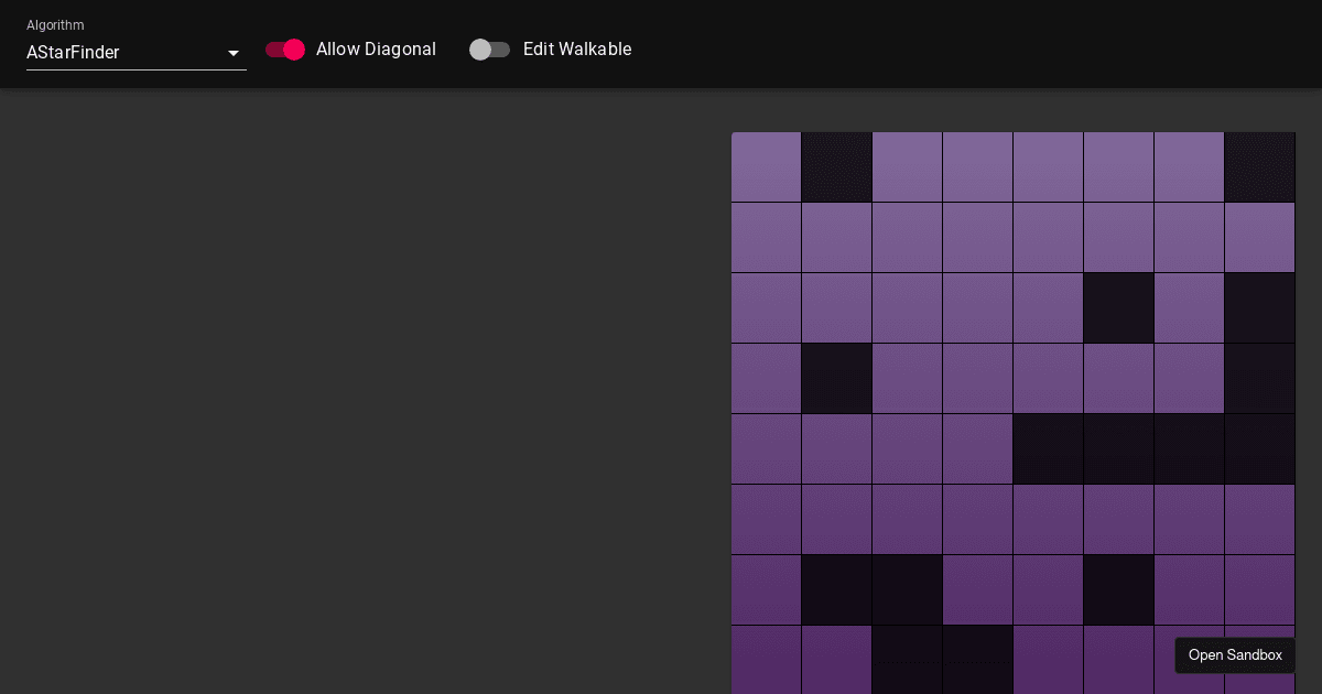 Pathfinding (forked) - Codesandbox