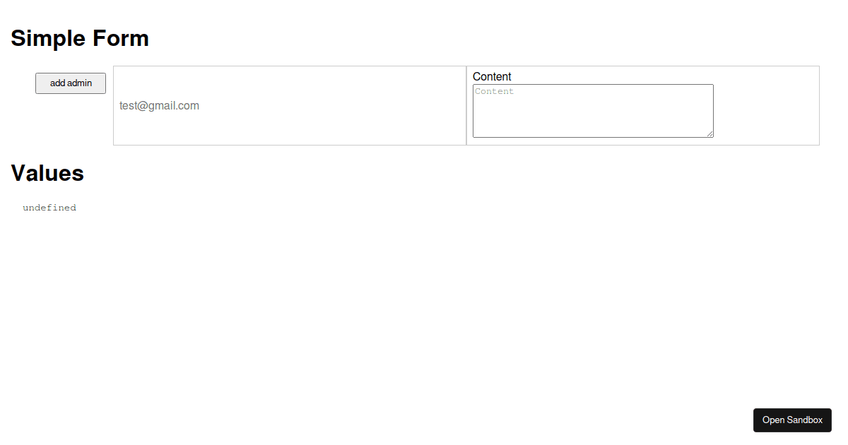 Redux Form - Simple Example - Codesandbox
