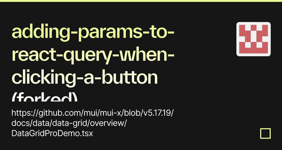 Adding Params To React Query When Clicking A Button Forked Codesandbox
