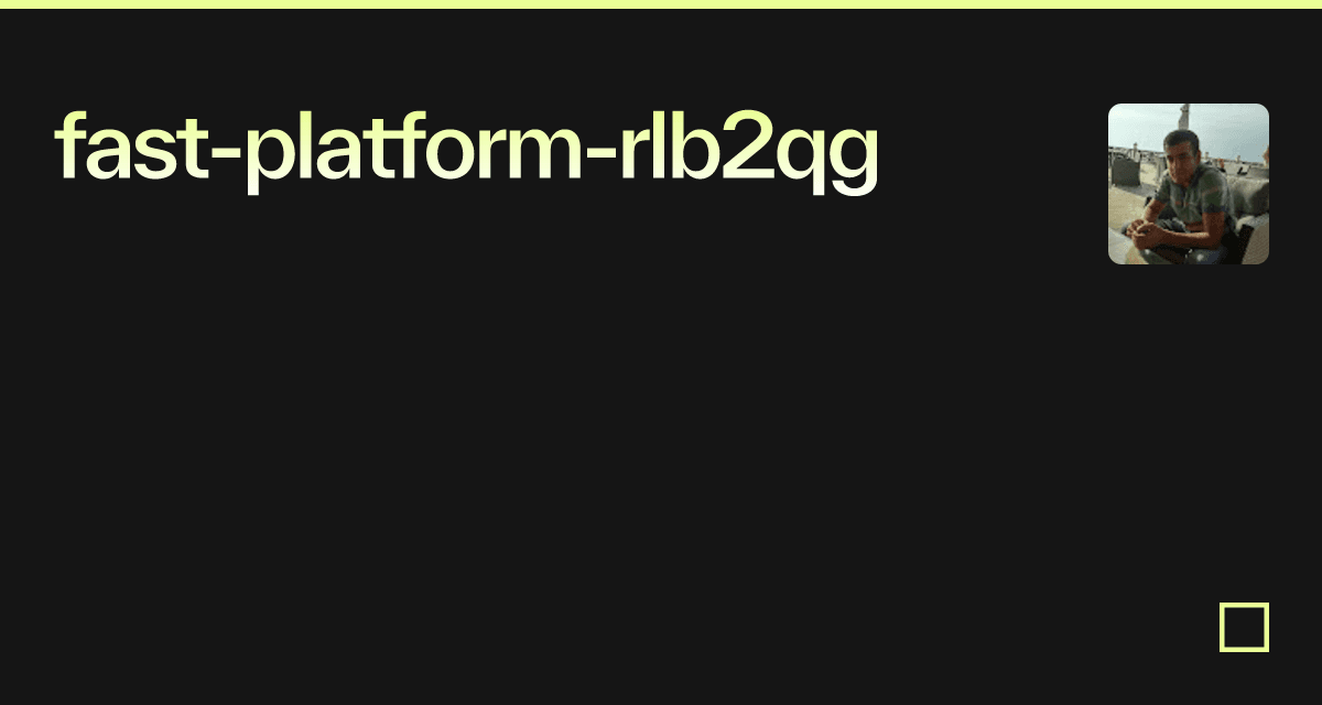 fast-platform-rlb2qg - Codesandbox