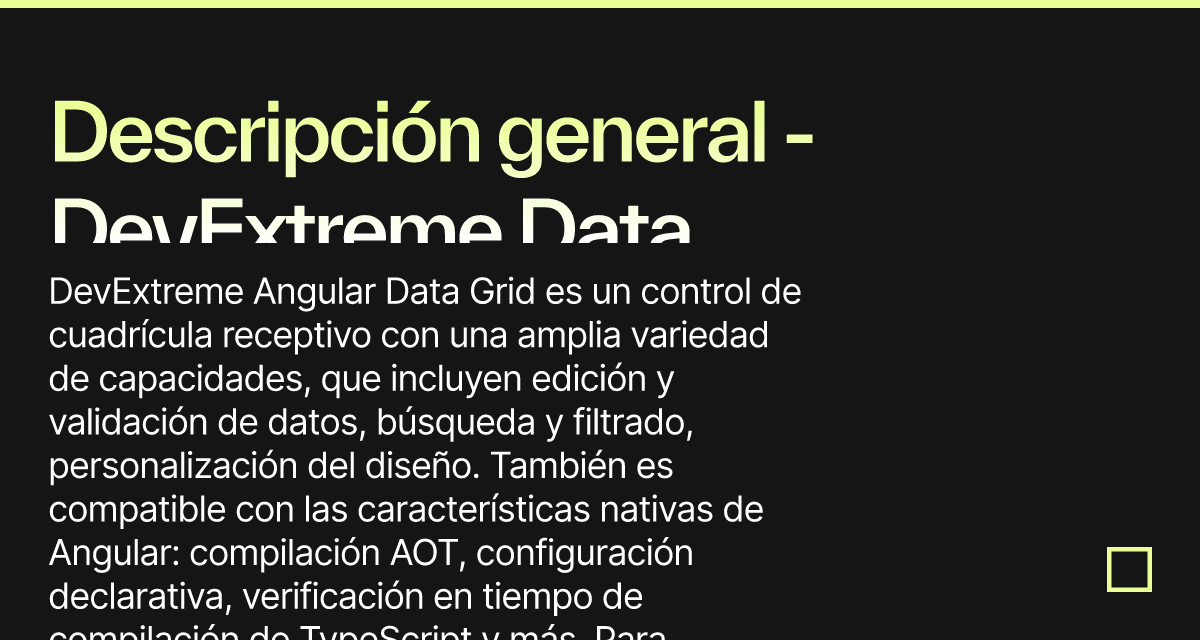 Descripción general - DevExtreme Data Grid - Codesandbox