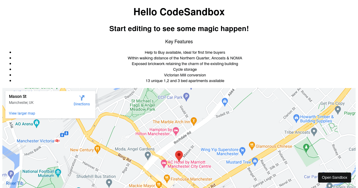 Filter Function Codesandbox