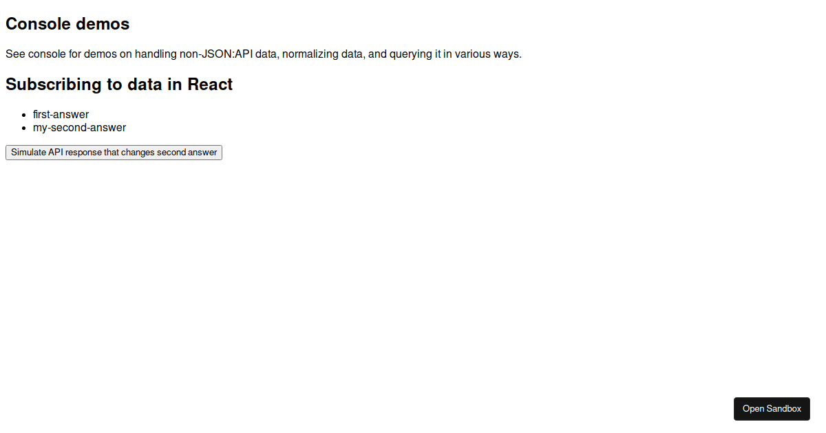 Api Data Normalization Serialization Demo Codesandbox