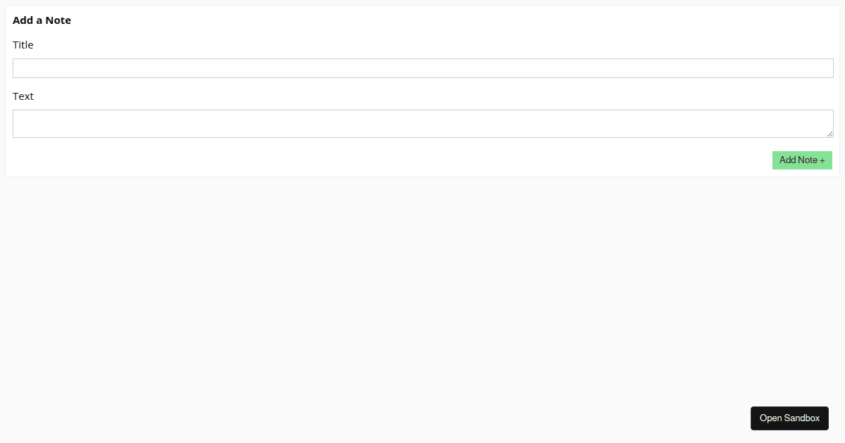 Simple Notes App React Redux Codesandbox