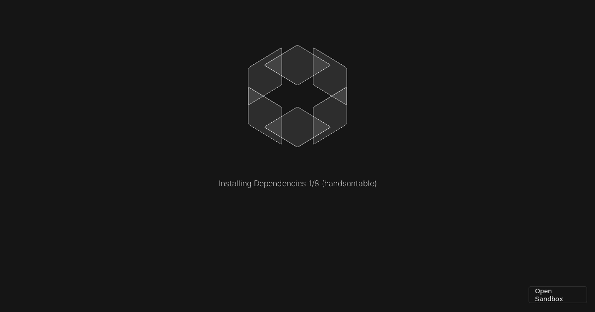 handsontable/examples: pull-request - Codesandbox