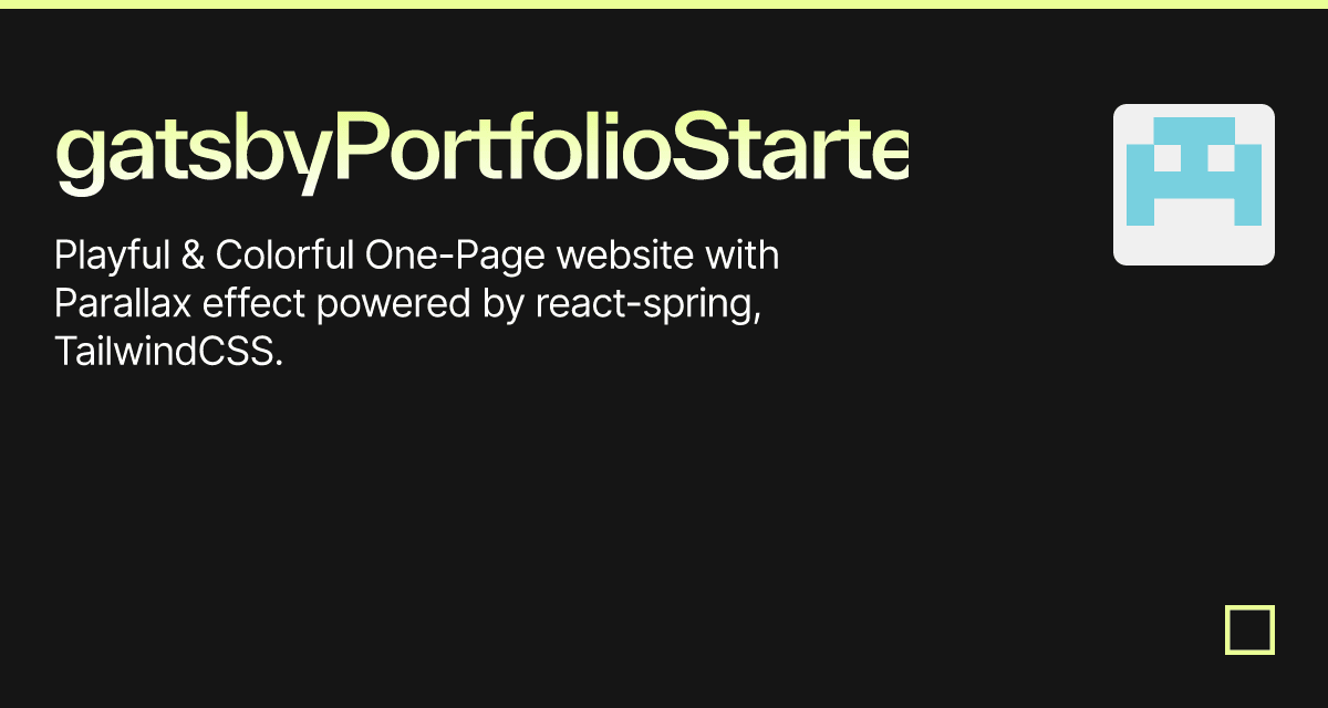 gatsbyPortfolioStarter - Codesandbox