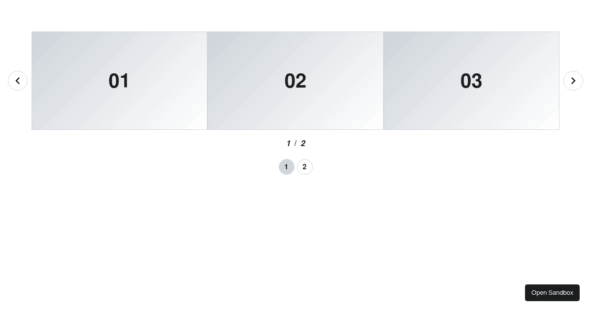 carouzel - multiple - Codesandbox
