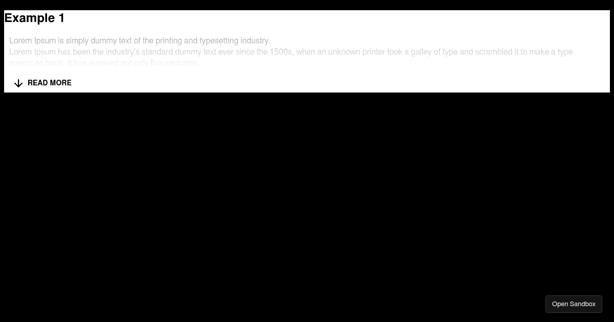Read More Read Less Toggler Demo (forked) - Codesandbox