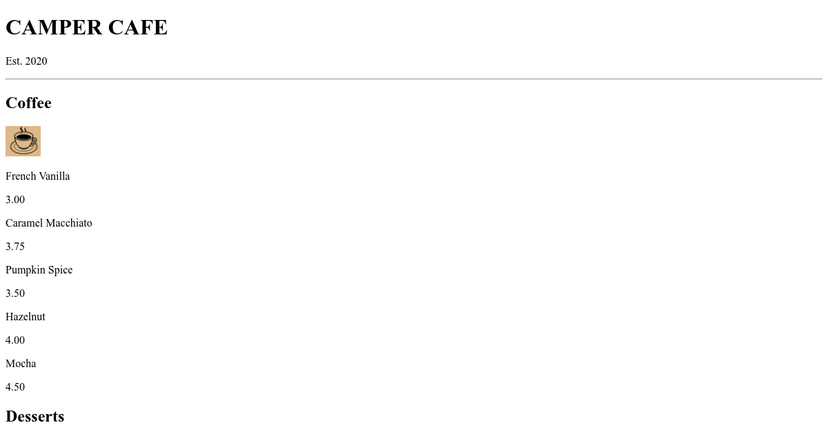camper-cafe - Codesandbox