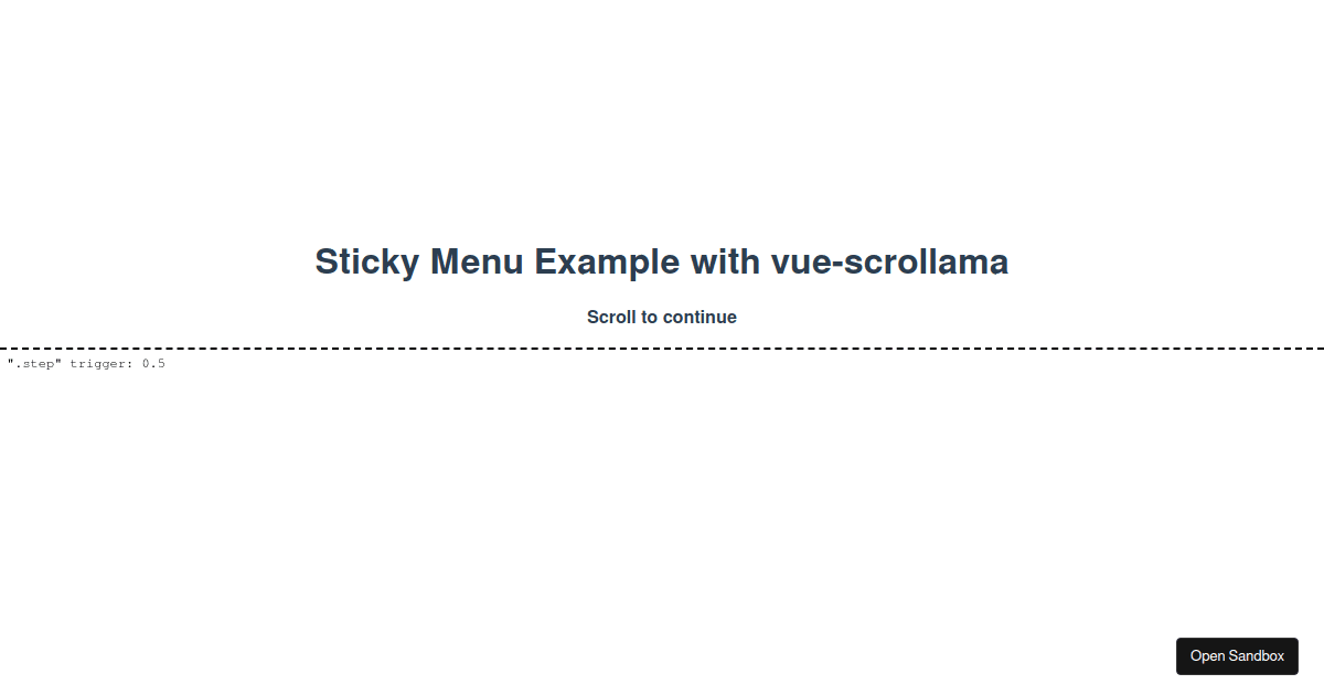 vue-scrollama - Sticky Side Menu - Codesandbox