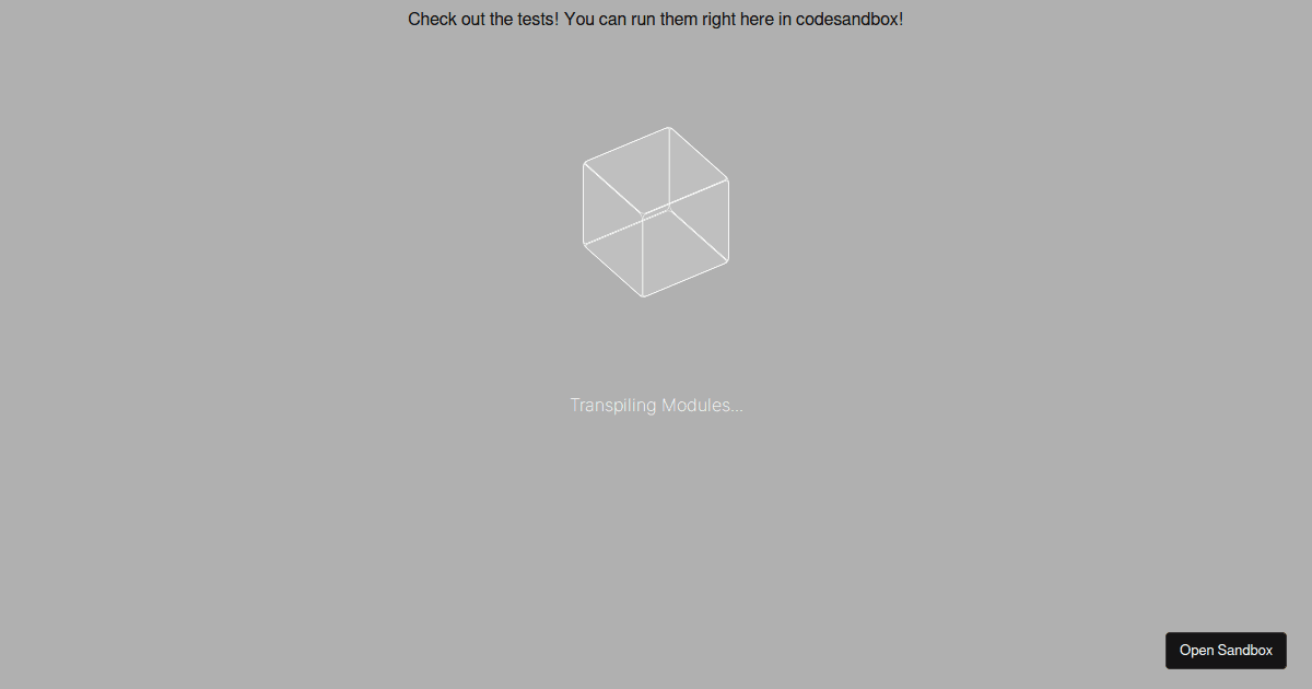 React Testing Library Demo Forked Codesandbox