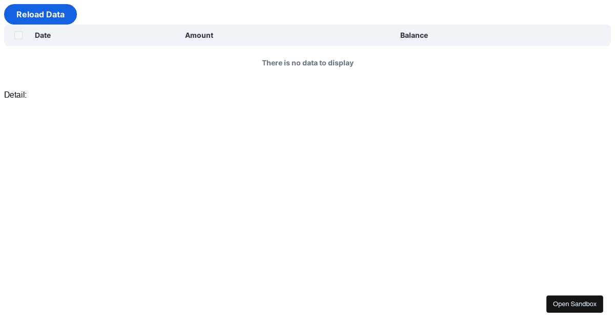 Vega Angular Table Selection - Codesandbox