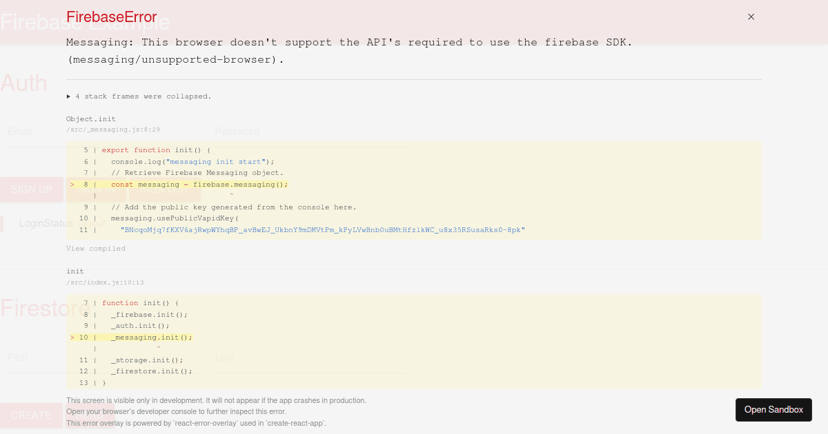 firebase-example - Codesandbox firebase-example - Codesandbox