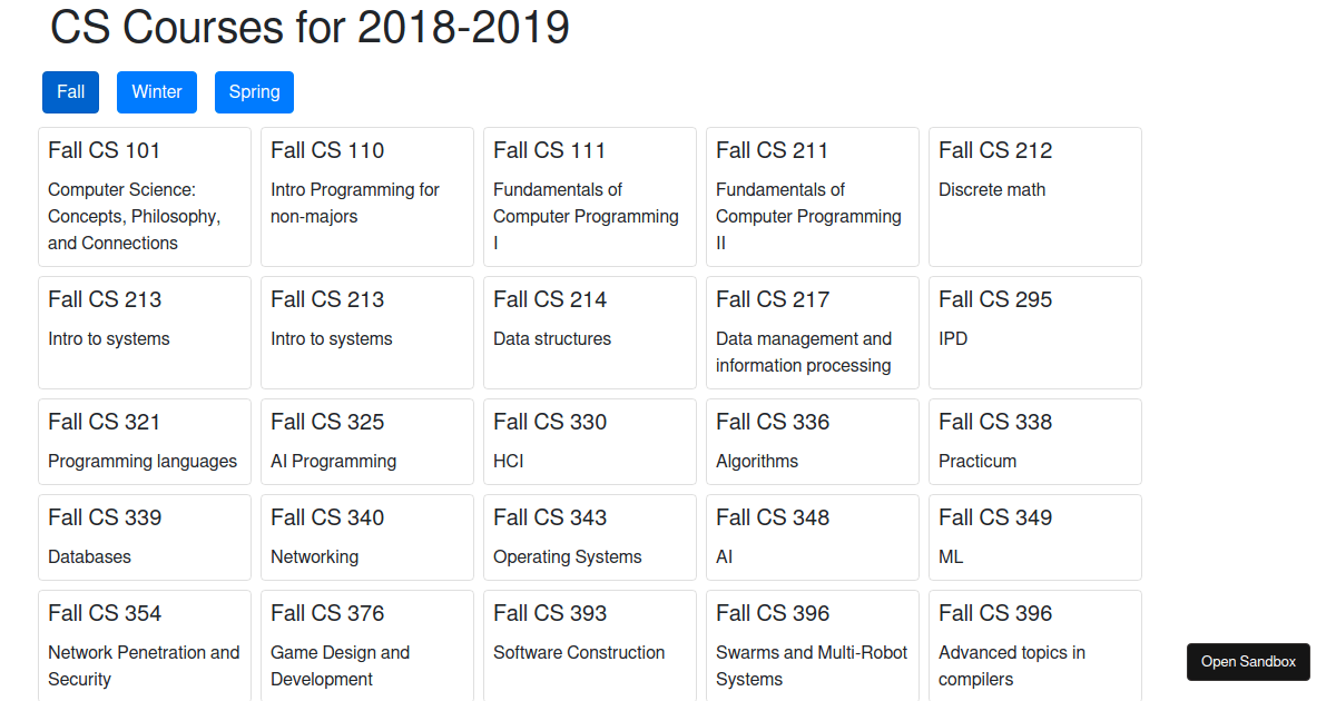 Quick React Slice 6 - Codesandbox