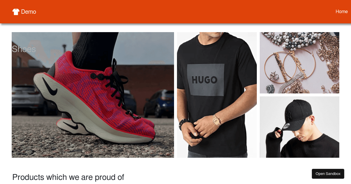 React Shop - Codesandbox