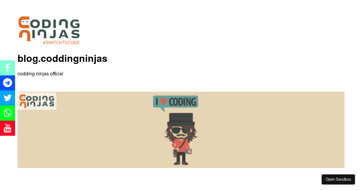 Simple bloging page using html css - Codesandbox
