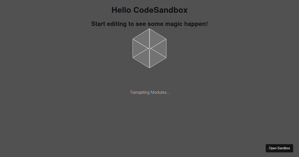 React Typescript Codesandbox 