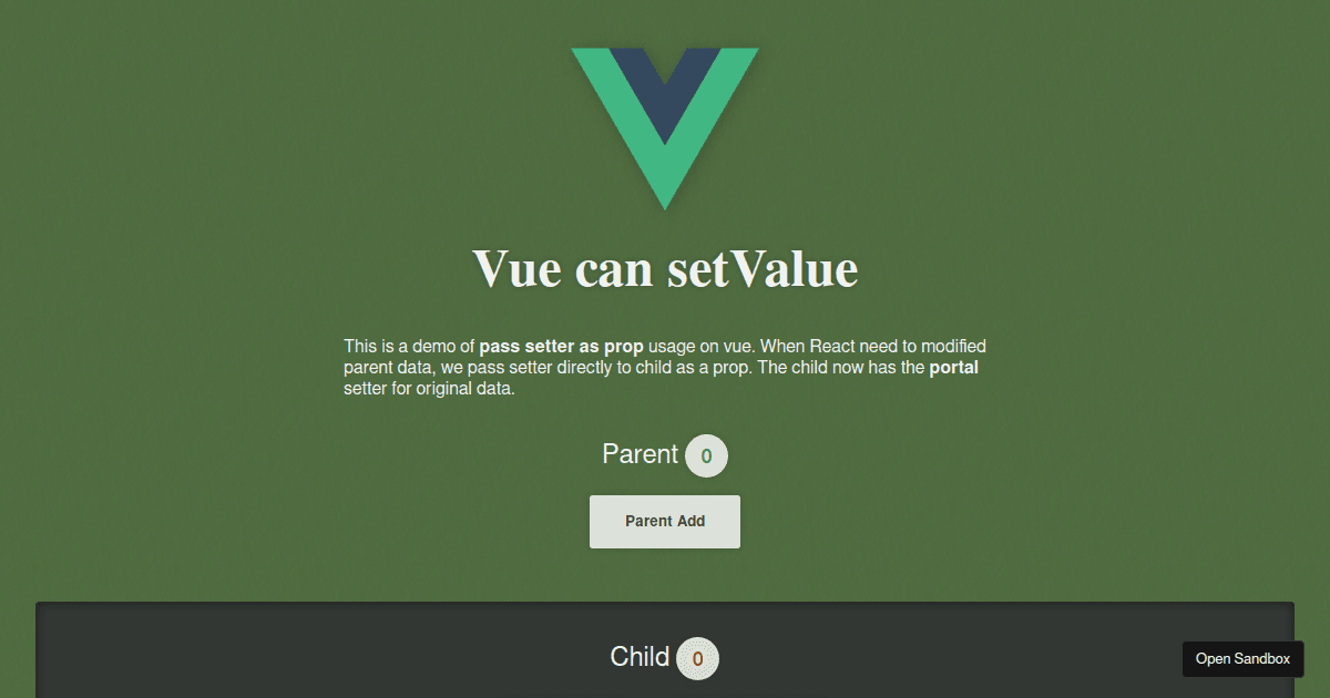 vue-setvalue-as-react - Codesandbox