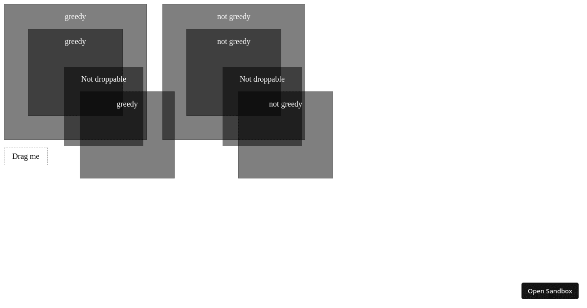 fix isOver on nested drop targets (forked) - Codesandbox