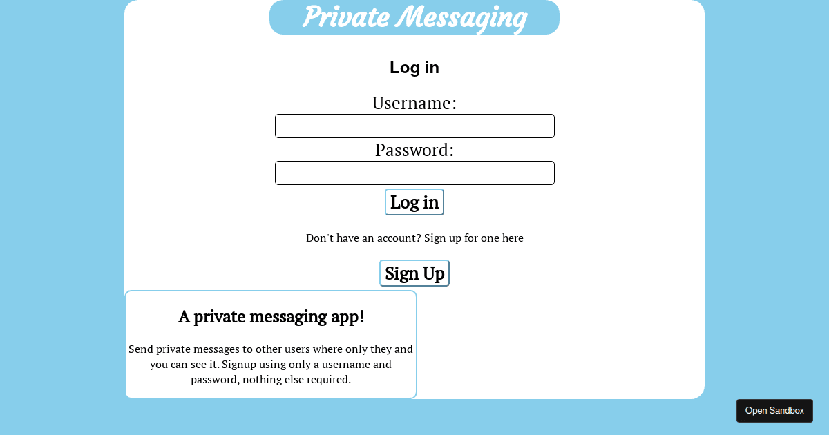 messenger - Codesandbox