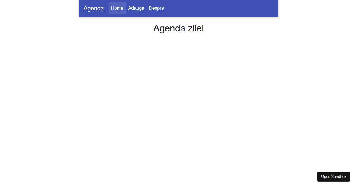 agenda - Codesandbox