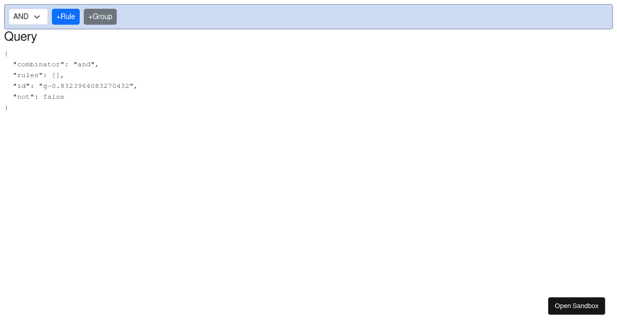 react-querybuilder-bootstrap-example - Codesandbox