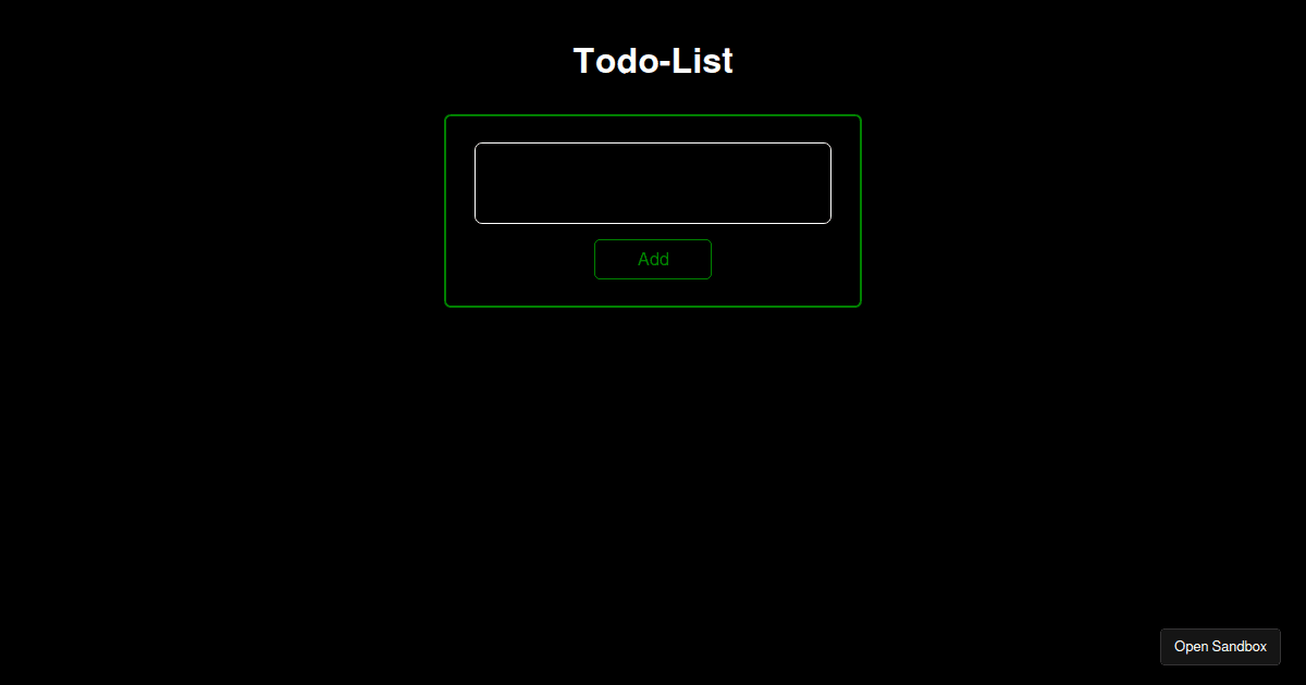 ToDoList - Codesandbox