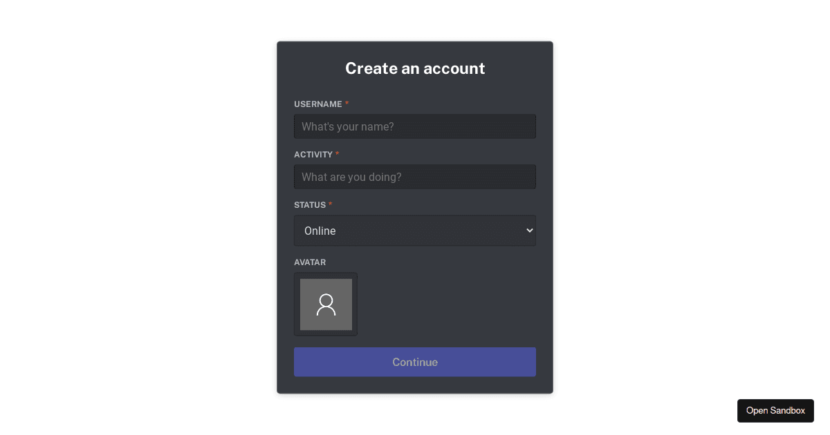 Discord Custom Profile V3 - Codesandbox