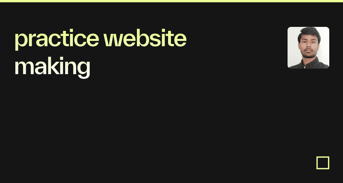 practice website making - Codesandbox