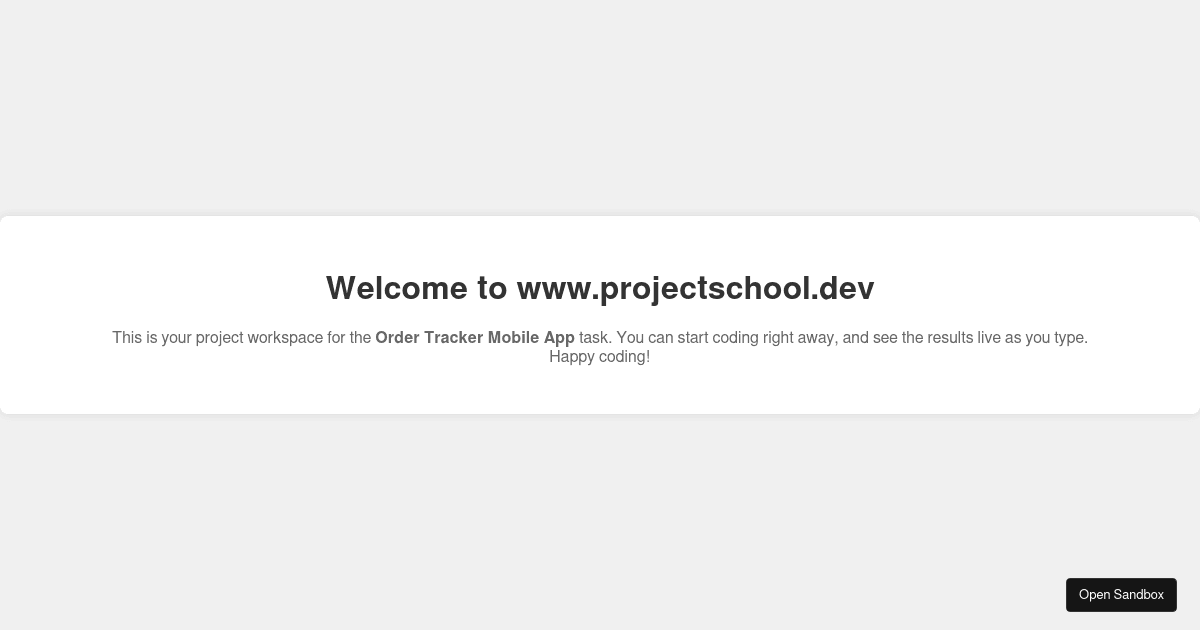 Lesson-33 Order Tracker Mobile App - Codesandbox