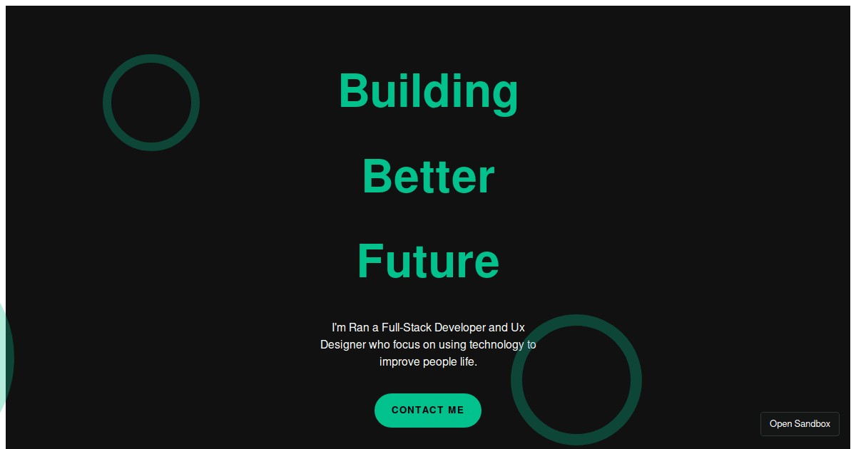 Hero Section - Codesandbox